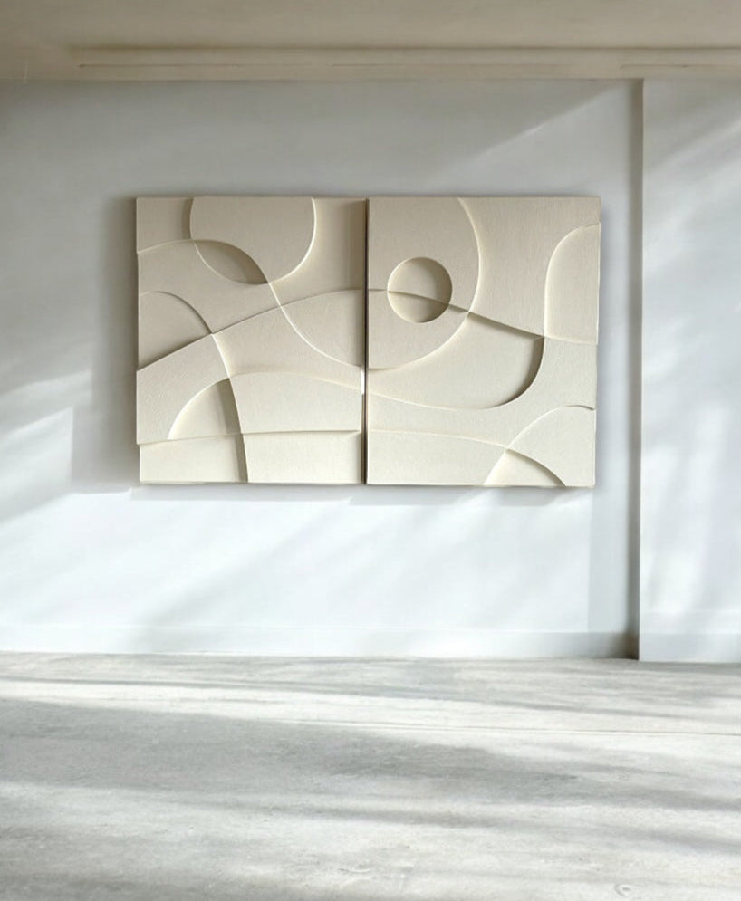 Set of 2 Abstract 3D Wall Art – Modern Diptych Design | Lucile Salamone ...